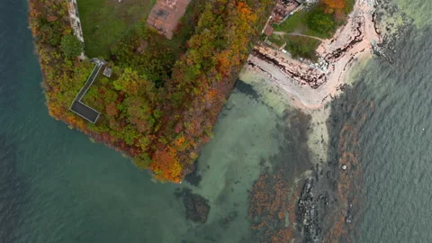 Beautiful aerial birds eye view of Fort ... | Stock Video | Pond5