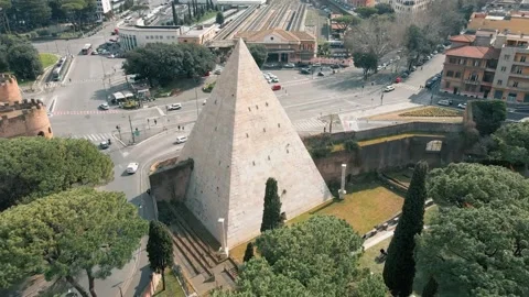 A beautiful aerial drone around Pyramid ... | Stock Video | Pond5