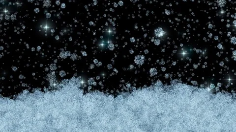 Beautiful Animation of the Snowfall and ... | Stock Video | Pond5