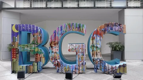 A beautiful artwork on the BGC sign mani... | Stock Video | Pond5
