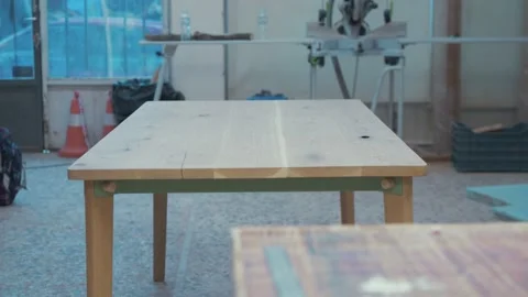 Beautiful bespoke white oak built dining... | Stock Video | Pond5