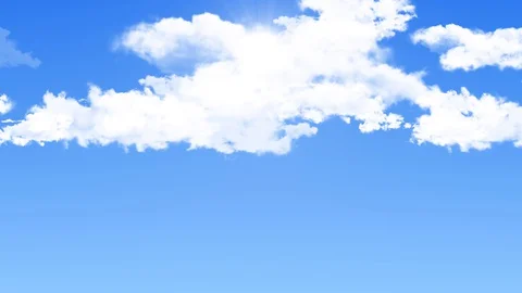 Beautiful Blue Sky with Clouds loop Anim... | Stock Video | Pond5