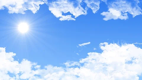 Beautiful Blue Sky with Clouds loop Anim... | Stock Video | Pond5