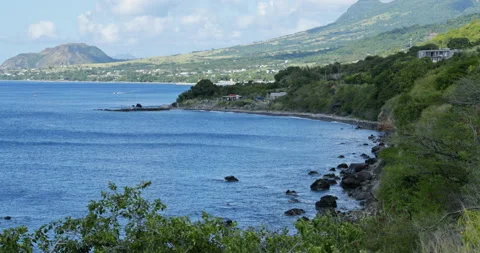 Beautiful blue water in a bay on the isl... | Stock Video | Pond5