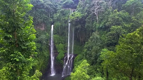 Beautiful Breathtaking Waterfalls In Tro... | Stock Video | Pond5