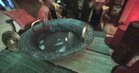 beautiful Chinese girl uses a magic sing... | Stock Video | Pond5