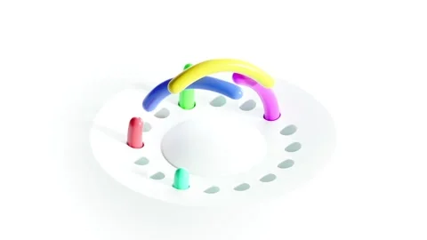 Beautiful colorful loading progress. 3D ... | Stock Video | Pond5