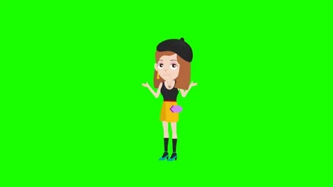 Cartoon Animation Girl Stock Footage ~ Royalty Free Stock Videos | Pond5