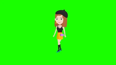 Cartoon Girl Back Stock Videos – Royalty-Free HD & 4K Videos | Pond5