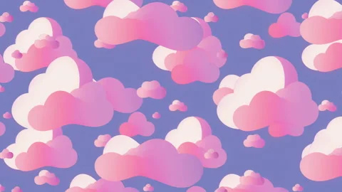 Beautiful cute pink clouds animation par... | Stock Video | Pond5