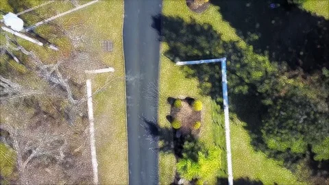 Beautiful Driveway Entrance - Bird's Eye... | Stock Video | Pond5