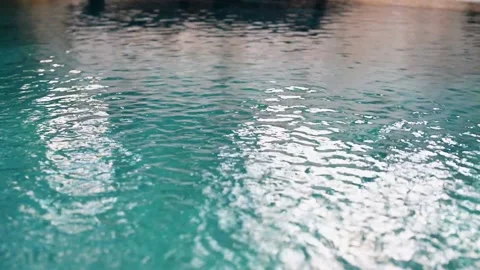 Beautiful effect of water shaking in a s... | Stock Video | Pond5
