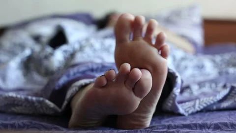 Beautiful female feet, standing one on t... | Stock Video | Pond5