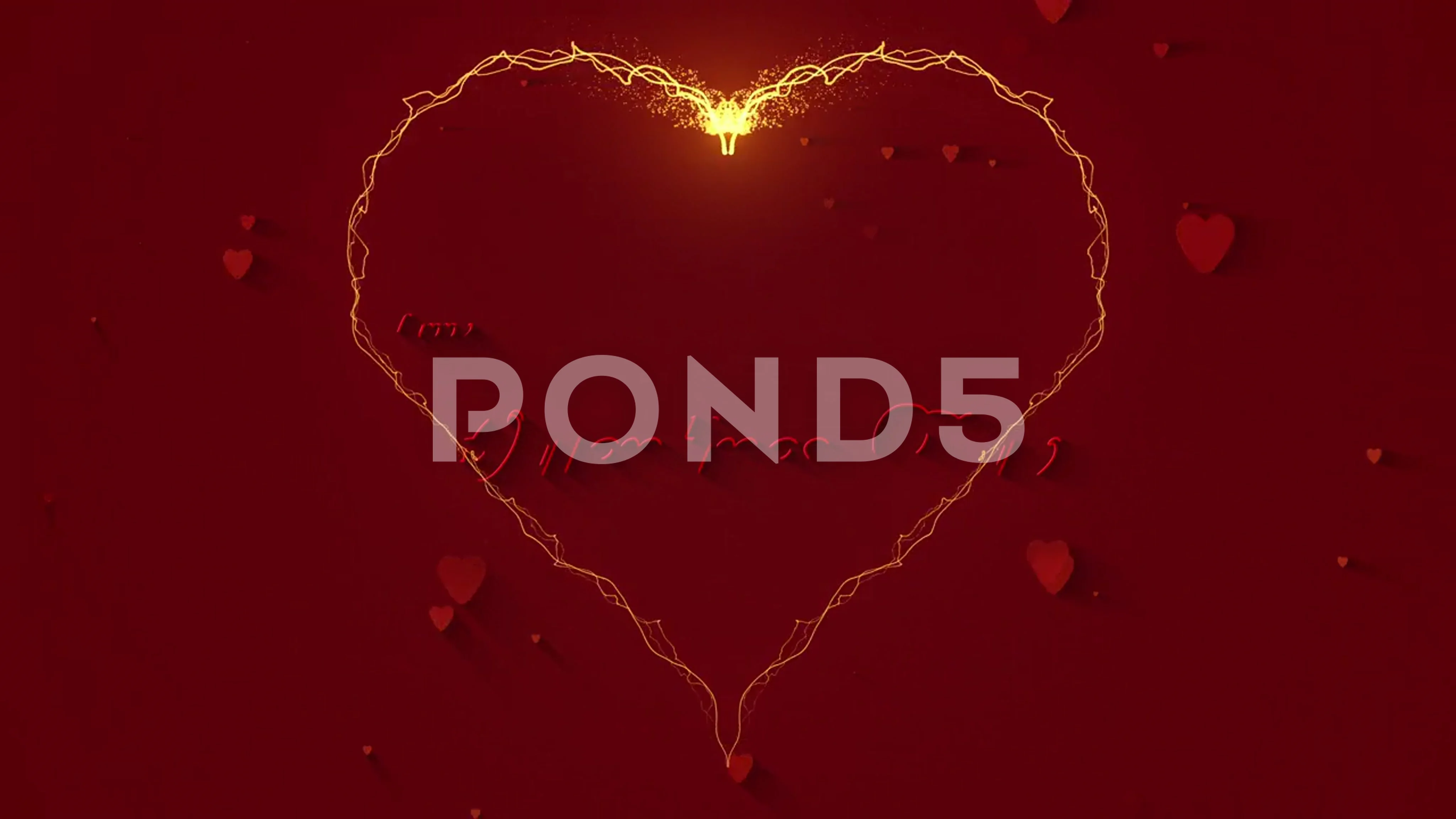 Beautiful Love Hearts Animation