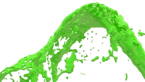 Beautiful fountain green liquid splash, ... | Stock Video | Pond5