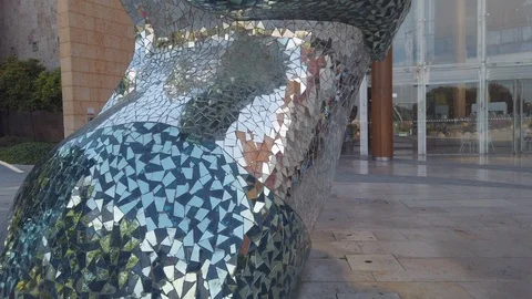 Beautiful giant mermaid statue covered w... | Stock Video | Pond5