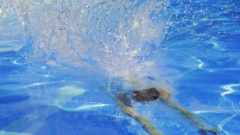 Girl Jumps In Pool Stock Footage ~ Royalty Free Stock Videos | Pond5