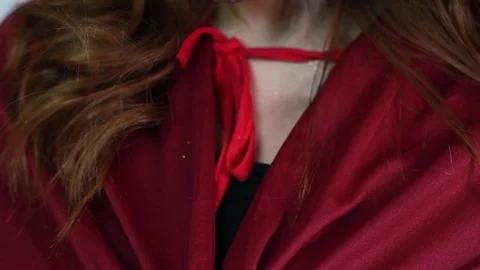 Beautiful girl with bleeding wound and r... | Stock Video | Pond5