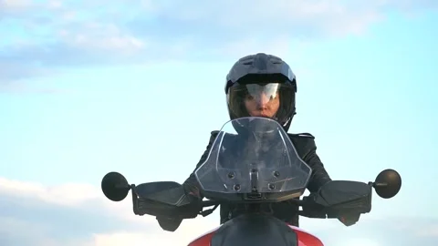 Woman Motorcycle Stock Video Footage | Royalty Free Woman Motorcycle ...