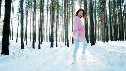 beautiful girl with a good figure moving... | Stock Video | Pond5