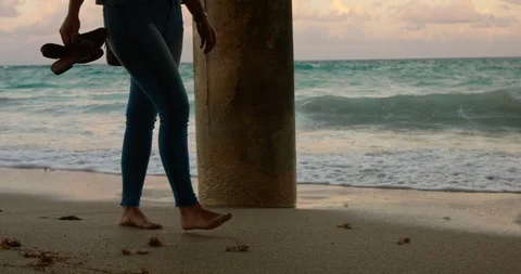 BEAUTIFUL GIRL WALKING IN SLOW MOTION UN... | Stock Video | Pond5