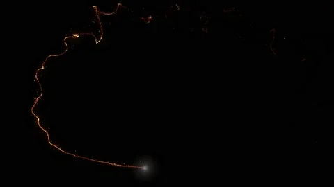Beautiful glowing magic particles trail ... | Stock Video | Pond5