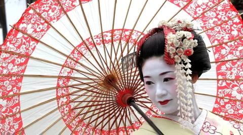 Beautiful Japanese Geisha girl, Japan, A... | Stock Video | Pond5