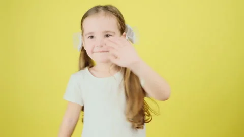 Hello Little Girl Stock Footage ~ Royalty Free Stock Videos | Pond5