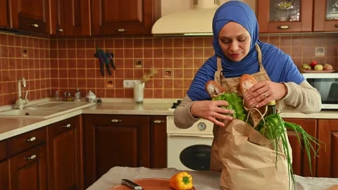 Beautiful Middle-Eastern Muslim woman in... | Stock Video | Pond5