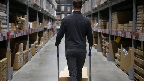 Man Carrying Box Stock Video Footage | Royalty Free Man Carrying Box ...