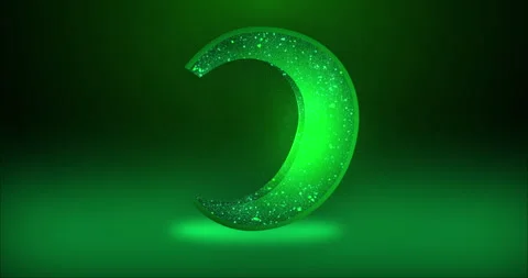 Beautiful Moon animation with glitter in... | Stock Video | Pond5