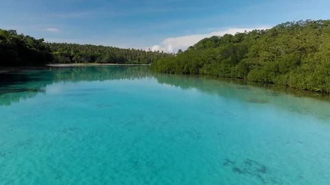 Beautiful natural sea water channel in a... | Stock Video | Pond5