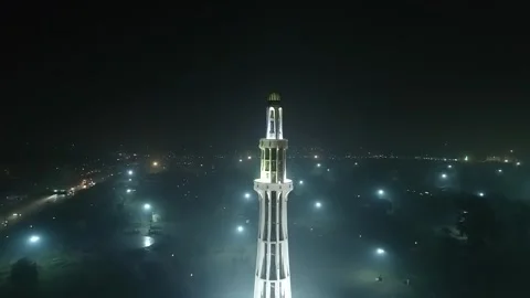 Beautiful Night View of Minar e Pakistan... | Stock Video | Pond5