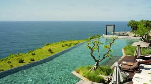 Beautiful Ocean View Pool at Six Senses ... | Stock Video | Pond5