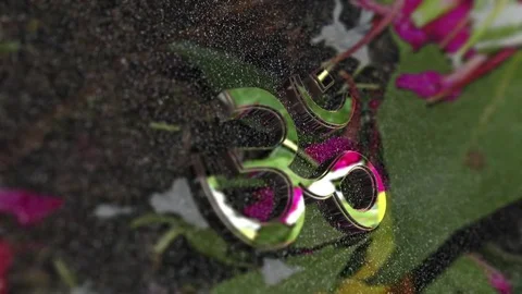 Beautiful Om Symbol and Flowers of Puja ... | Stock Video | Pond5