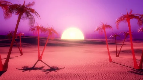Beautiful Palms animated background. | Stock Video | Pond5