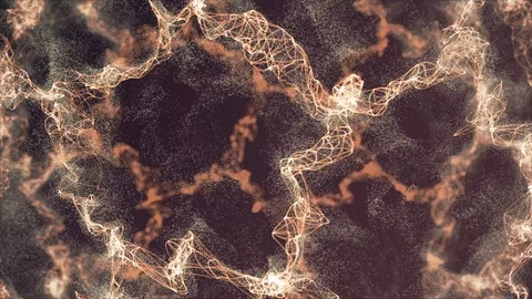 Beautiful particle animation on black ba... | Stock Video | Pond5