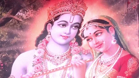 Beautiful Picture of Maa Radha Along Wit... | Stock Video | Pond5