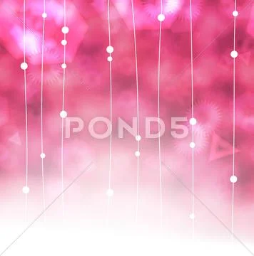 Beautiful pink dangle garlands background with copy space: Royalty Free ...