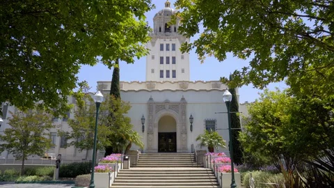Beautiful police station in Beverly Hill... | Stock Video | Pond5