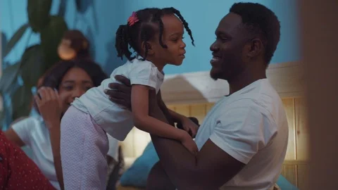 Beautiful portrait of happy african dad ... | Stock Video | Pond5