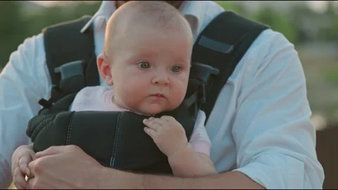Beautiful portrait of a newborn baby loo... | Stock Video | Pond5