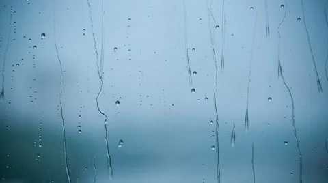Beautiful Rain Drops running down a Wind... | Stock Video | Pond5