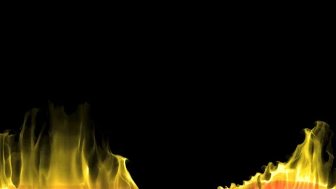 Beautiful Realistic Fire On Black Backgr... | Stock Video | Pond5
