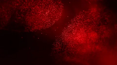 Beautiful Red Particles Floating on blac... | Stock Video | Pond5