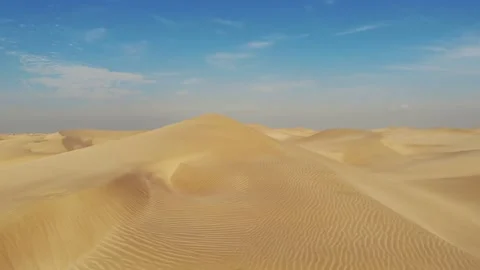 Beautiful sand dunes in the desert. Real... | Stock Video | Pond5