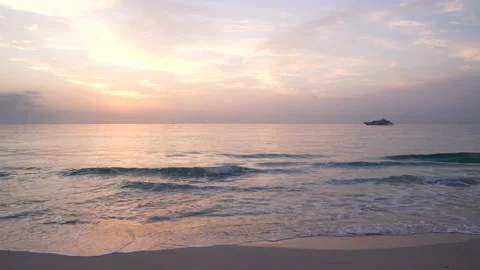 beautiful scenic twilight over sea with ... | Stock Video | Pond5