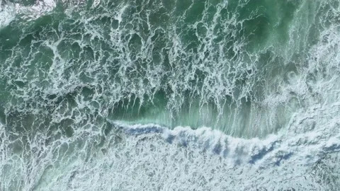 Beautiful sea water spray splash. Scenic... | Stock Video | Pond5