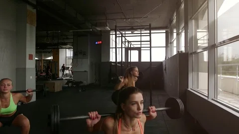 Beautiful sexy girls working out in mode... | Stock Video | Pond5