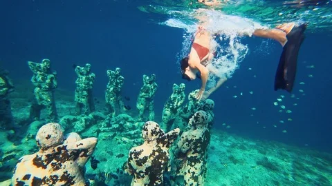 Woman Diving Down Stock Videos – Royalty-Free HD & 4K Videos | Pond5